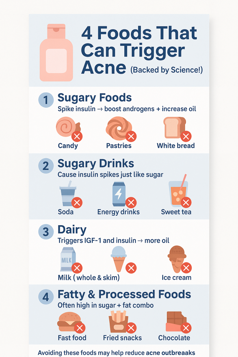 4 Foods That Can Trigger Acne (Backed by Science!) - Beoty®